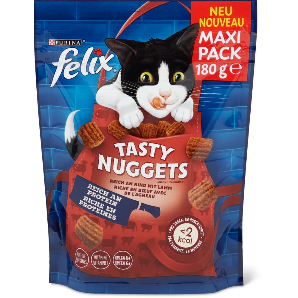 Felix · Tasty Nuggets · Riche en bœuf avec de l’agneau • Migros