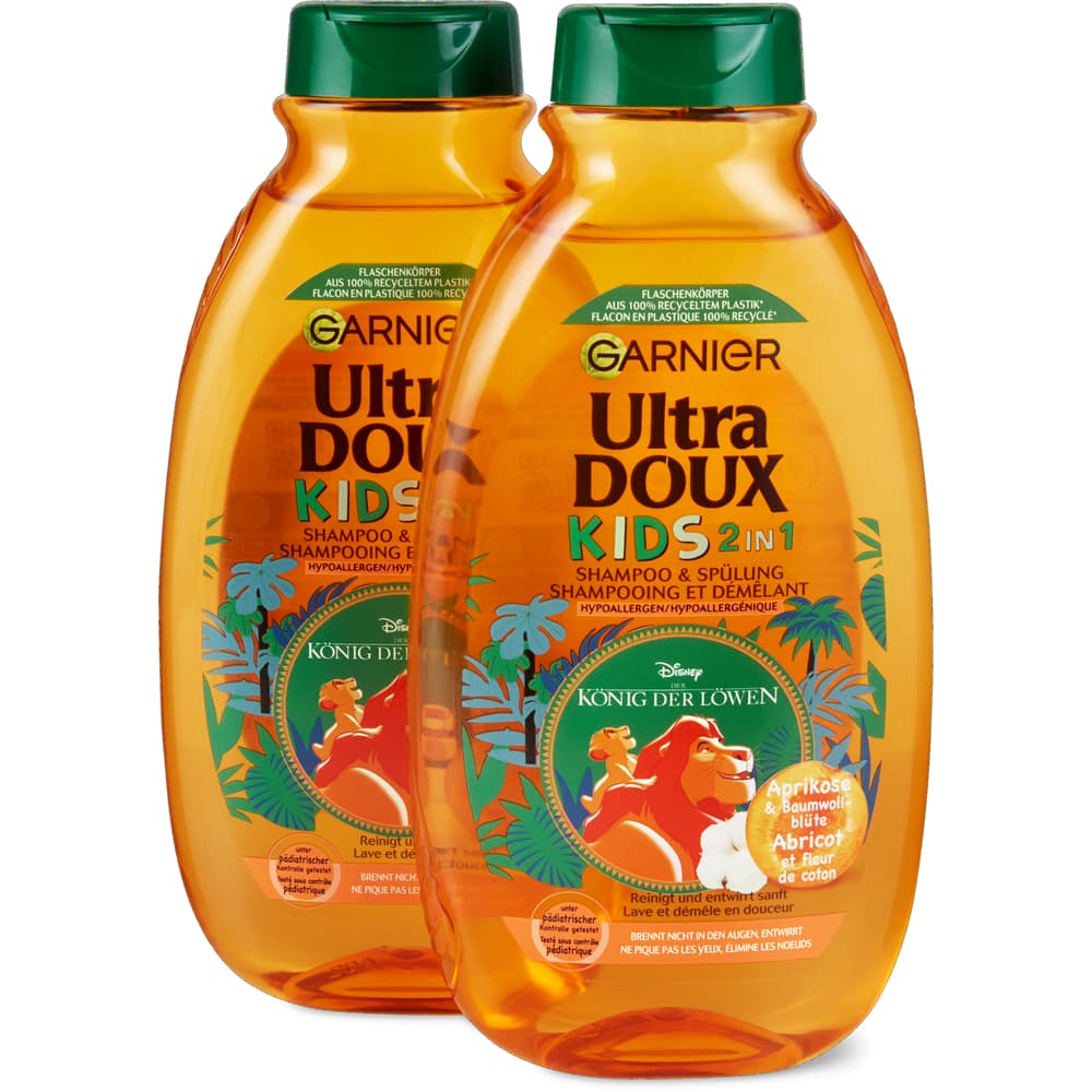 Garnier Ultra Doux · Shampooing · Kids 2in1, hypoallergénique, abricot ...
