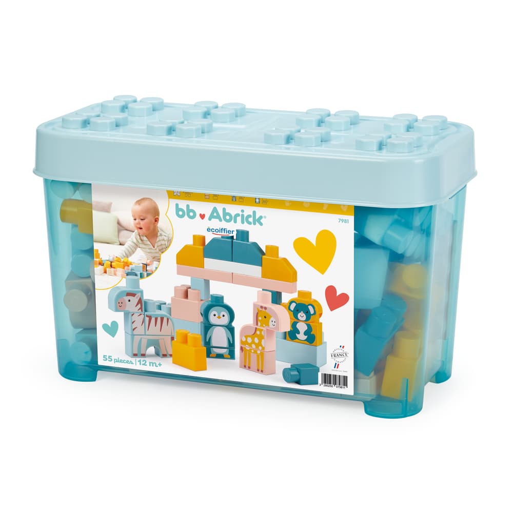 Building Block Bucket, Zoo, 55 Pieces • Migros