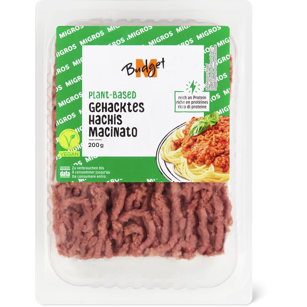 M-Budget · Plant-Based Minced Meat · vegan • Migros