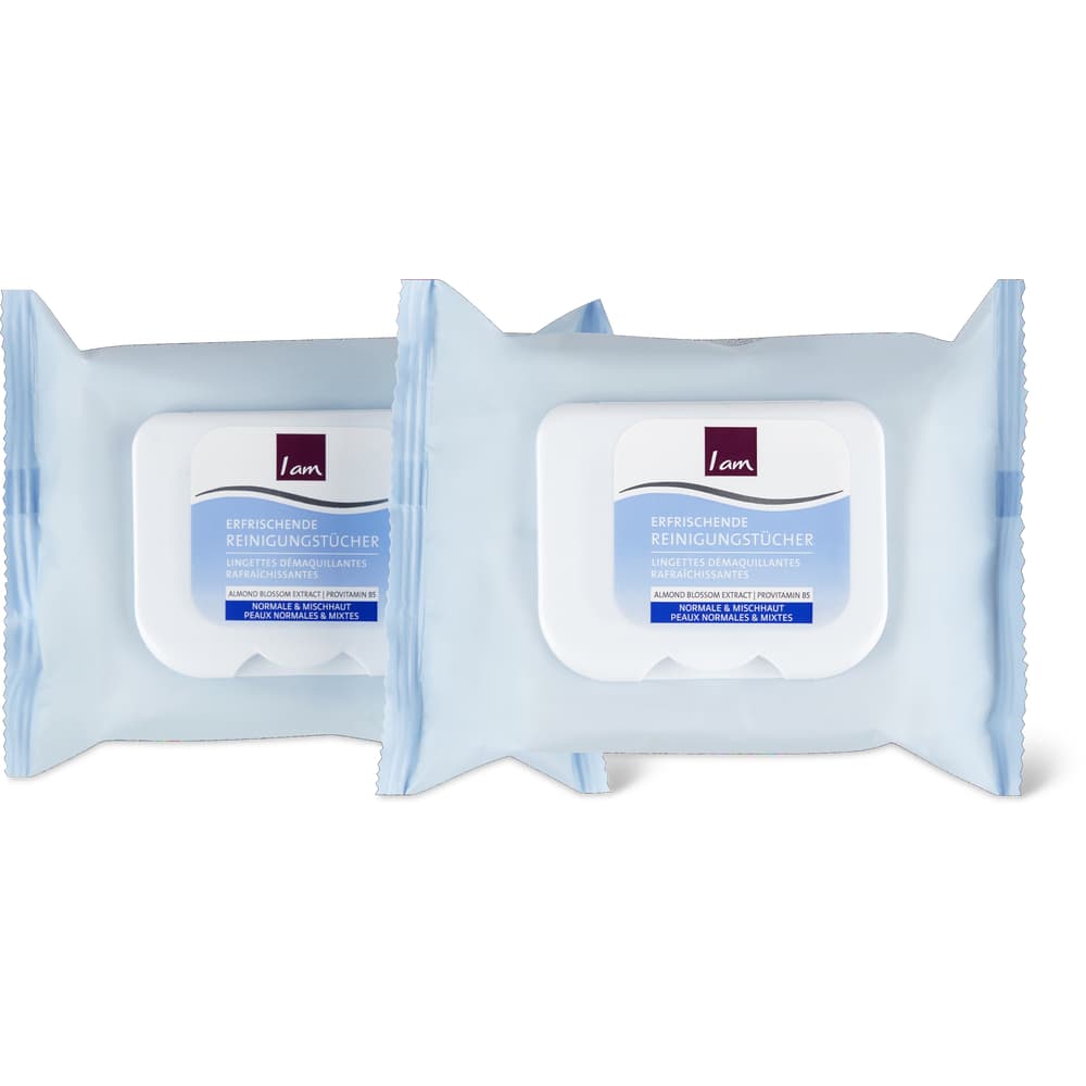 I am Face · Refreshing cleansing wipes · Normal & combination skin • Migros