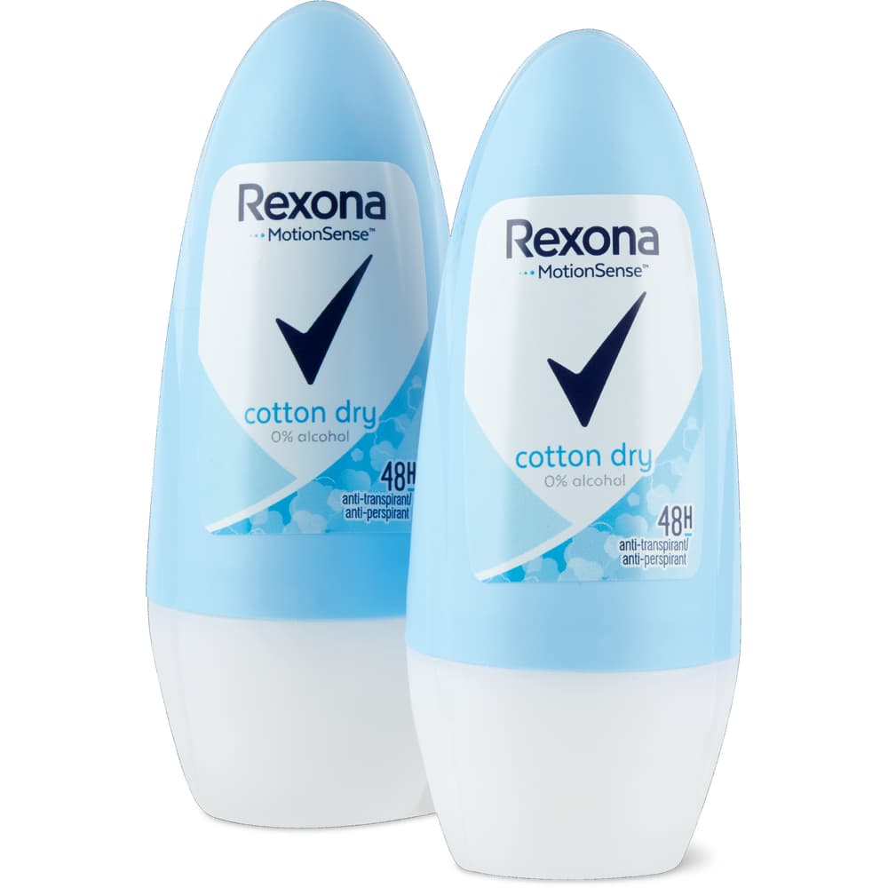 Rexona Cotton Dry · Roll-on deodorant · 48h, 0% alcohol • Migros Online
