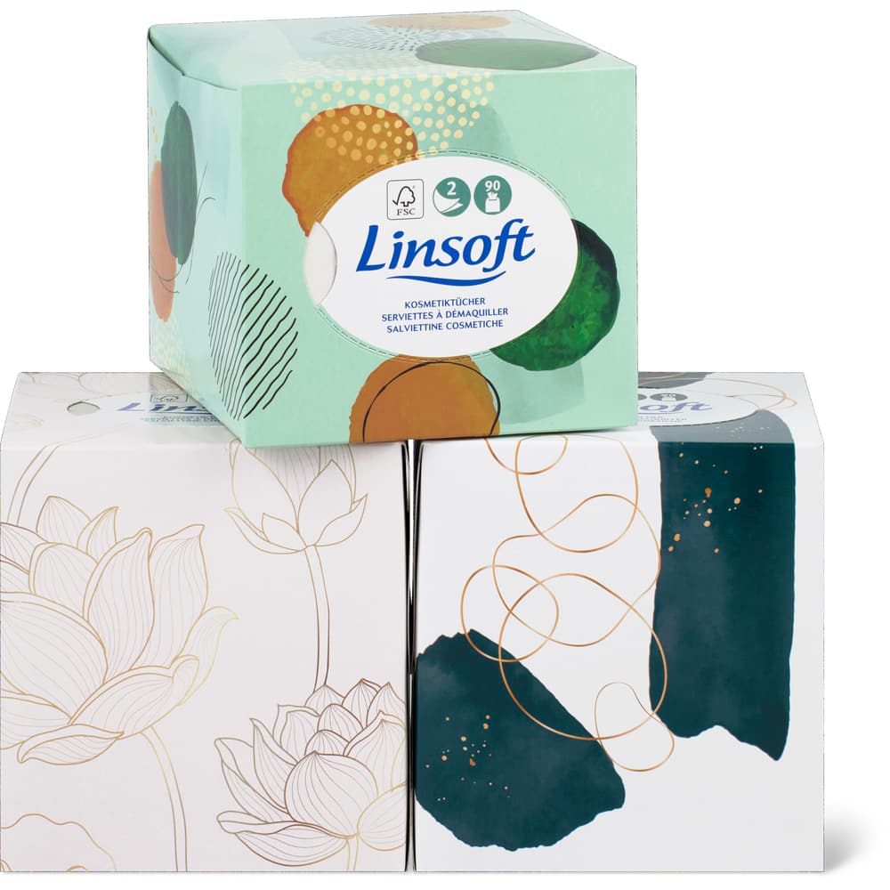 Linsoft · Kosmetiktücher · 90 Blätter, 2 lagig • Migros
