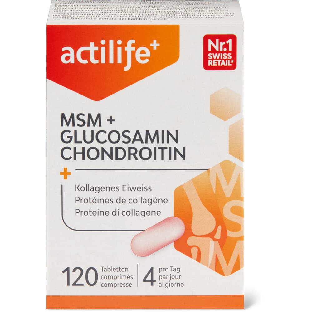 Actilife · Tablets · MSM & Glucosamin Chondroitin • Migros