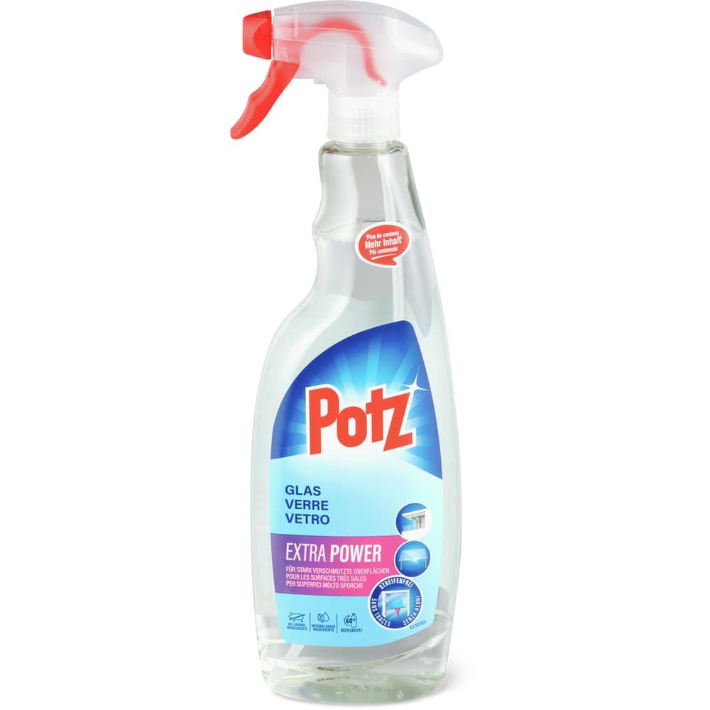 Potz · Glass Cleaner · Streak-Free Shine • Migros