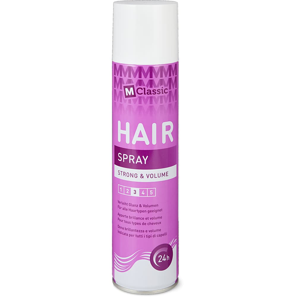 M-Classic Strong & Volume · Haarspray · Halt 3/5 • Migros