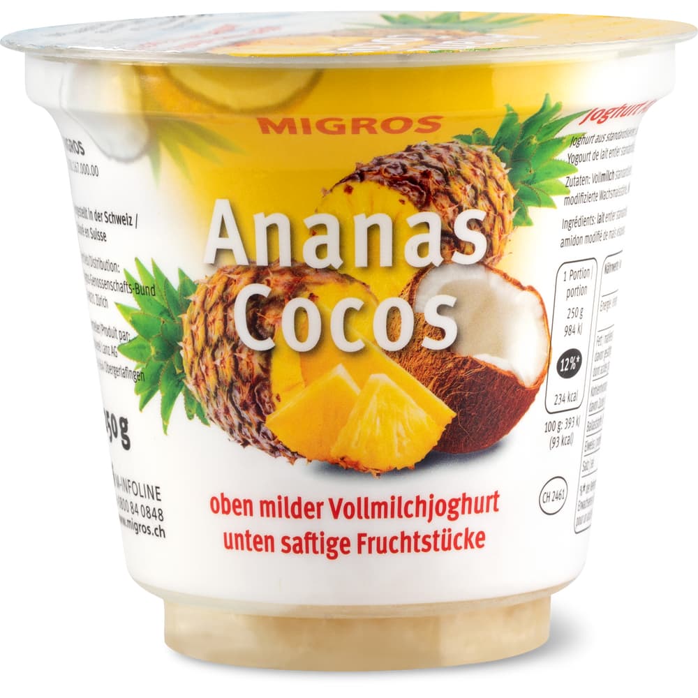 Yogourt ananas cocos • Migros