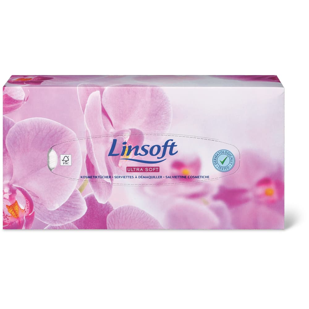 Linsoft Ultra Soft · Cosmetic tissues · 90 sheets, 3 ply • Migros