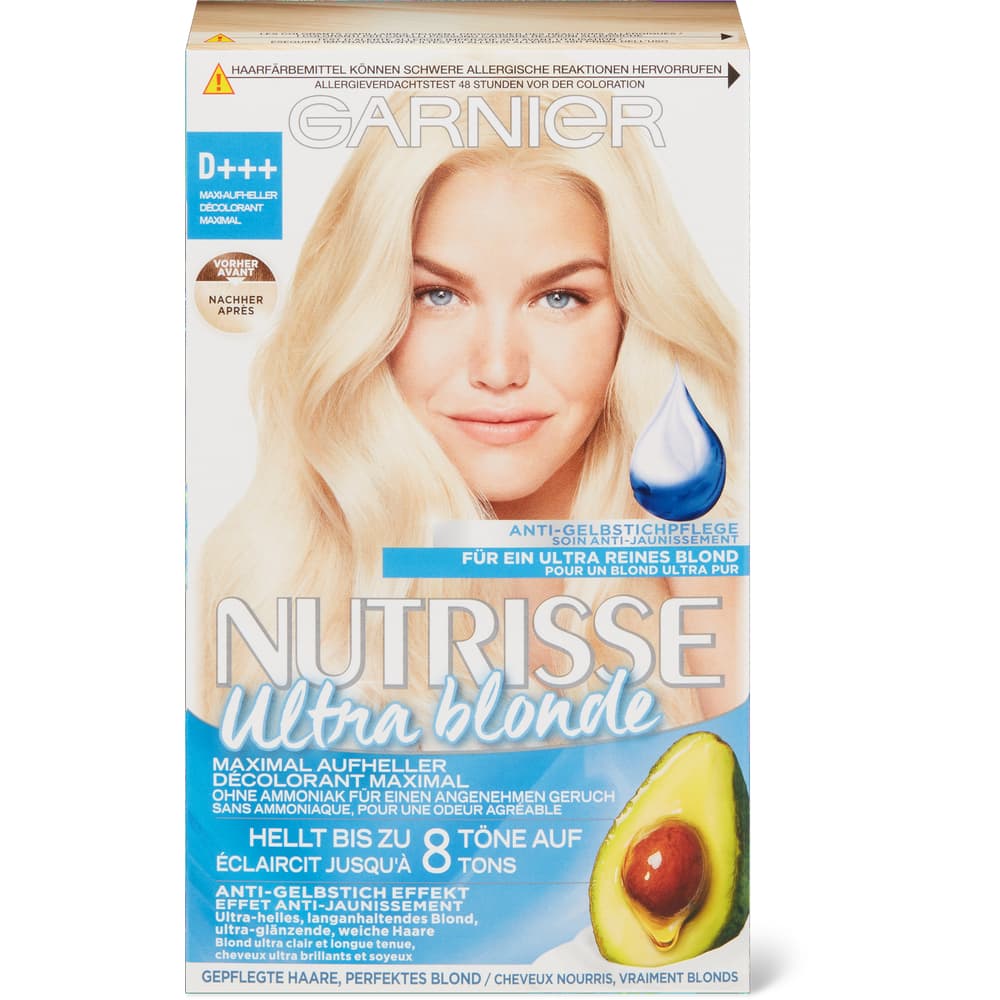Garnier Nutrisse · Lightening hair color · D+++ Bleach Lightener • Migros