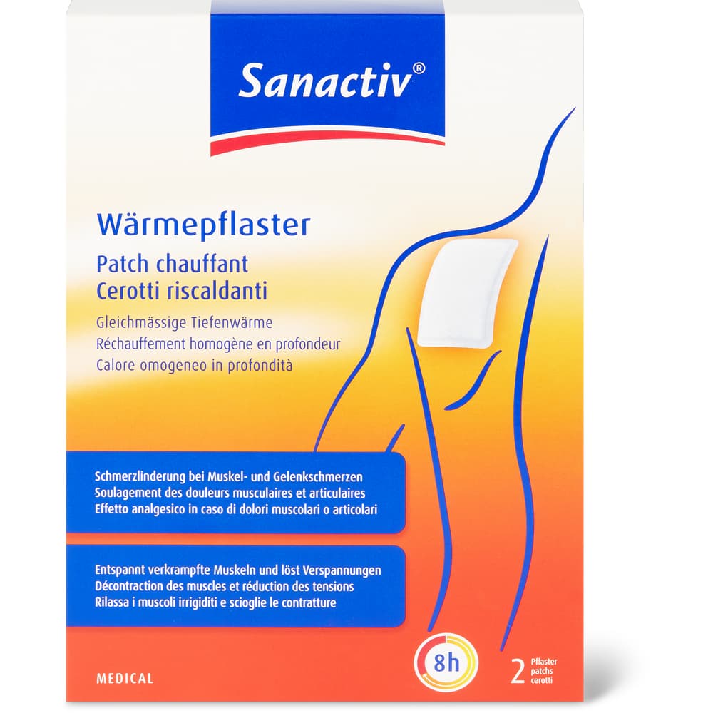 Sanactiv Medical · Cerotti riscaldanti · Calore omogeneo in profondità ...