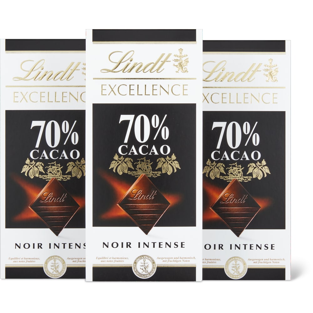Lindt Excellence · Chocolate bars · Dark, 70% cocoa - extra fine. • Migros