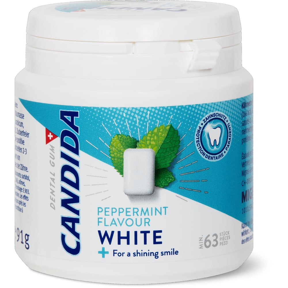 Candida White · Chewing-gums · Peppermint • Migros