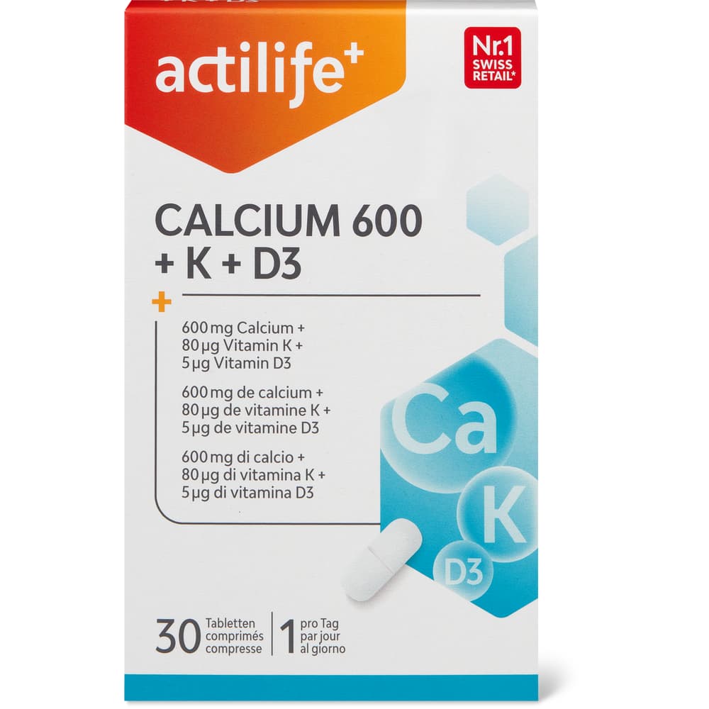 ACTILIFE CALCIUM 600+K+D3 • Migros Online