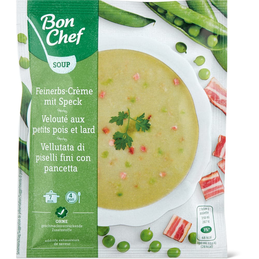 Bon Chef · Fine pea cream with bacon • Migros