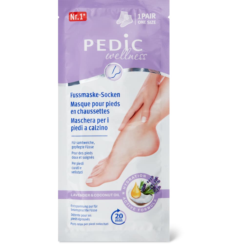 Pedic Wellness · Foot mask · Lavender & coconut oil • Migros