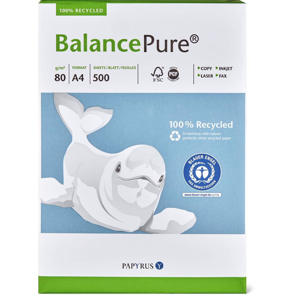 Balance Pure · Copy Paper Balance Pure Recycling · A4, 80 g, 500 Sheets ...