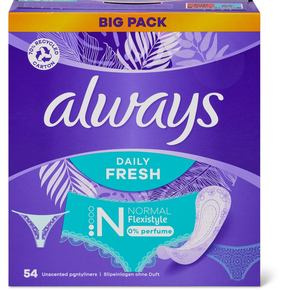 Always Daily Fresh · Flexistyle Pantyliners · Normal, unscented • Migros
