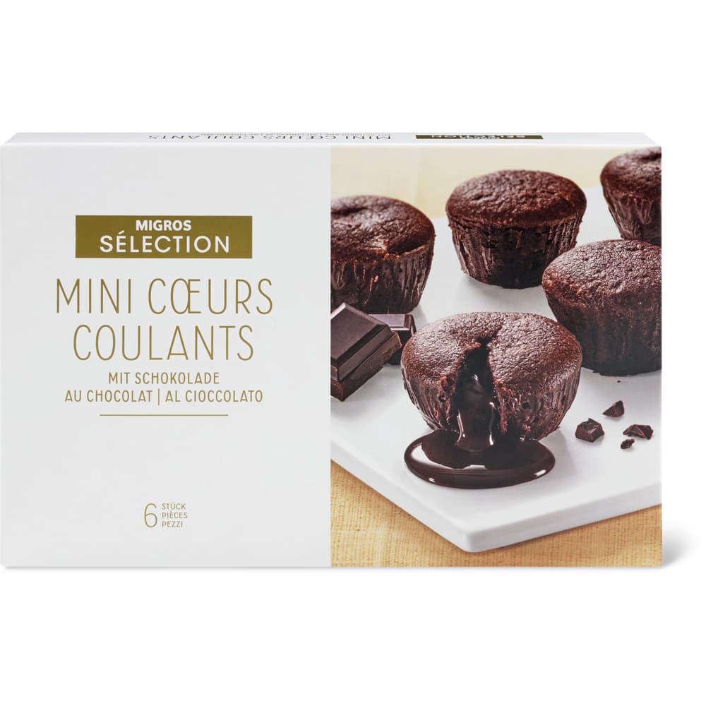 Sélection · Mini cœurs coulants · au chocolat • Migros