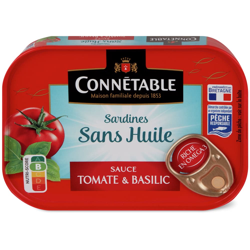 Connétable · Sardines sans huile · sauce tomate et basilic • Migros