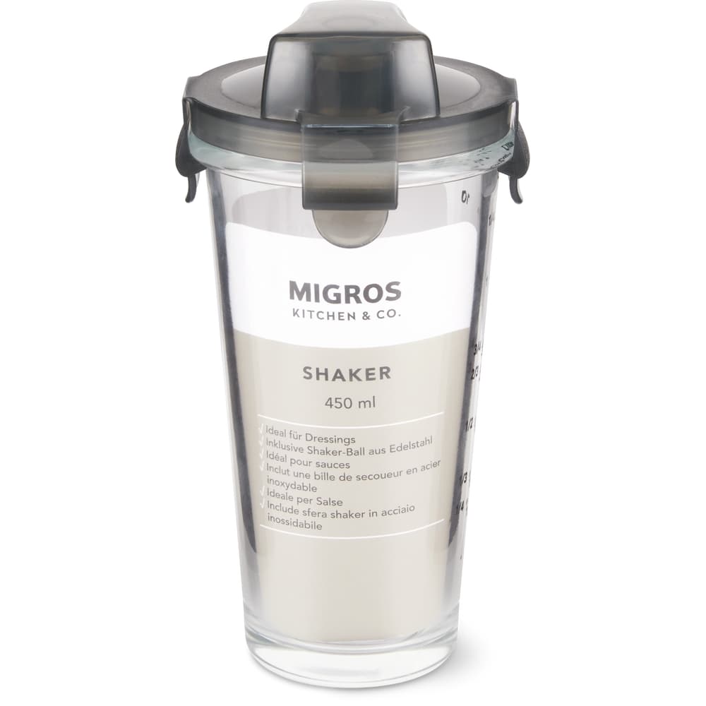 Migros Kitchen & Co. · Scuotitore · grigio, trasparente, acciaio inox ...