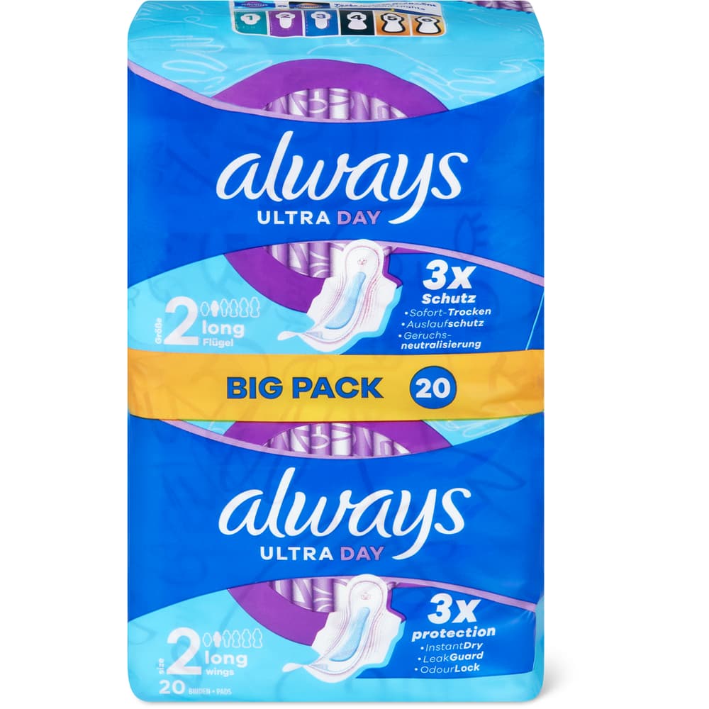 Always Ultra Day · Damenbinden · Größe 2 - Long • Migros