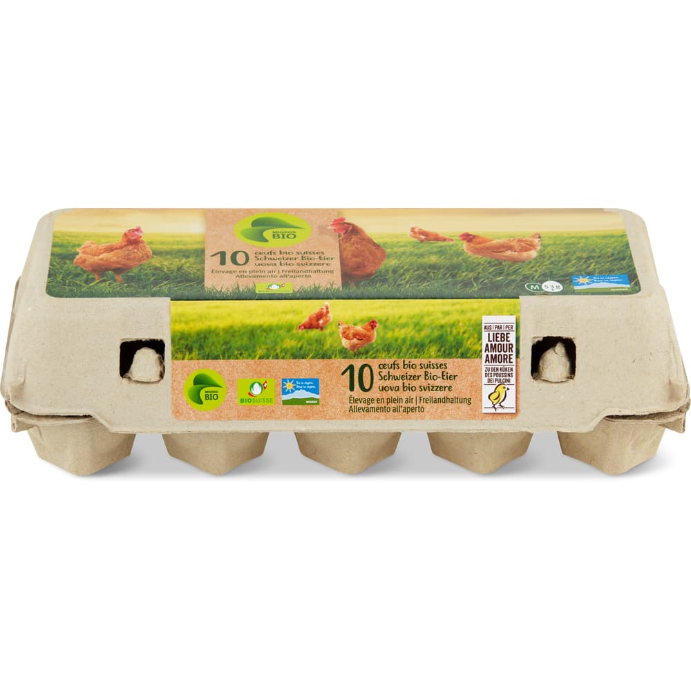 Eier · Bio, Aus der Region, Freiland 53g+ • Migros