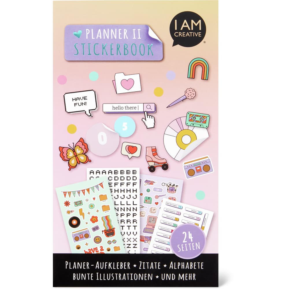 I Am Creative · Planner II Sticker Book · 24 Pages • Migros