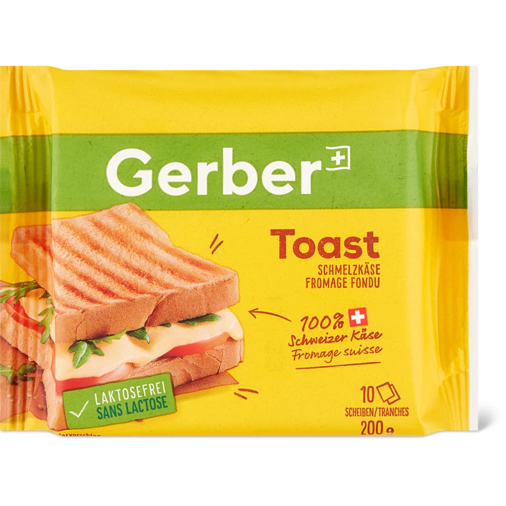 Gerber · Processed Cheese · Toast • Migros
