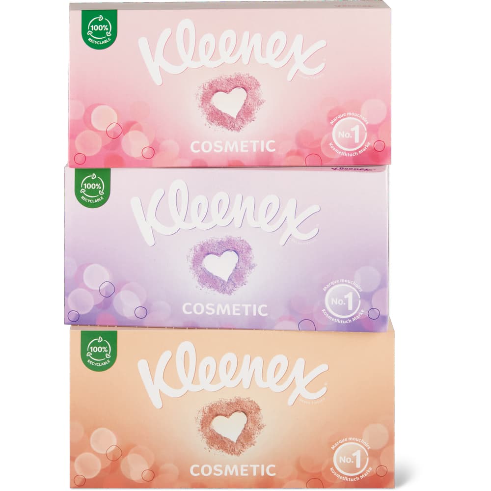 Kleenex · Boîte de serviettes à démaquiller · 3 épaisseurs • Migros