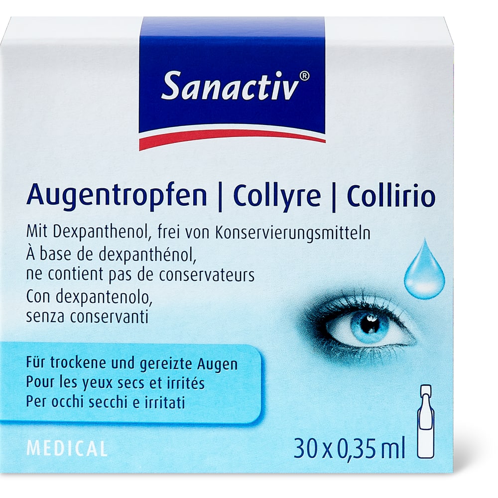 Sanactiv Medical · Eye drops · With provitamin B5, without ...