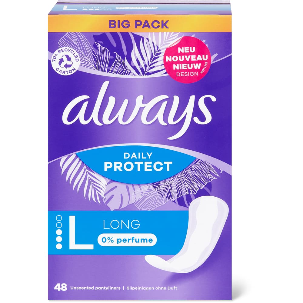 Always Daily Protect · Slipeinlagen · Long - 0% Perfume • Migros