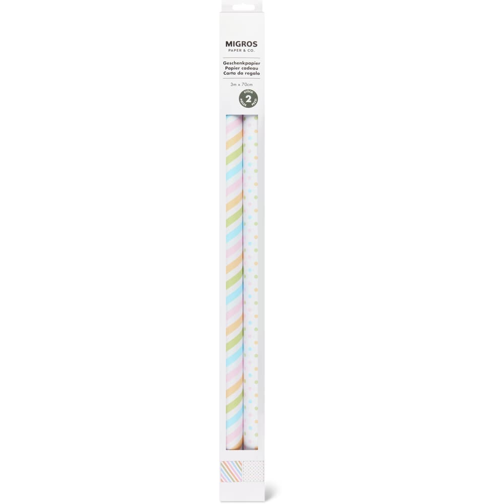Migros Paper & Co. · Set de papier cadeau Pâques · 2x 3m x 70 cm • Migros