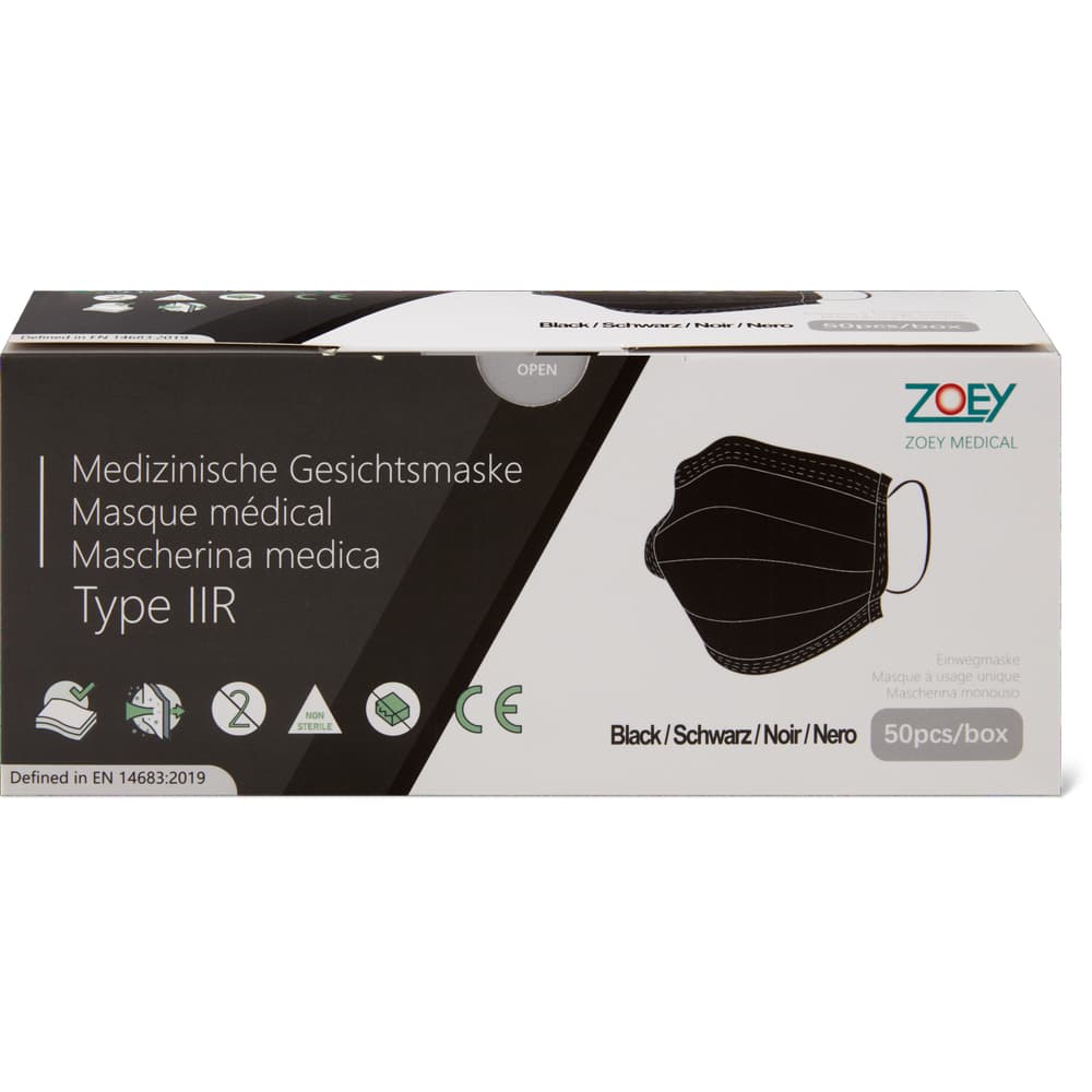 Medical masks black Type IIR · STAN • Migros