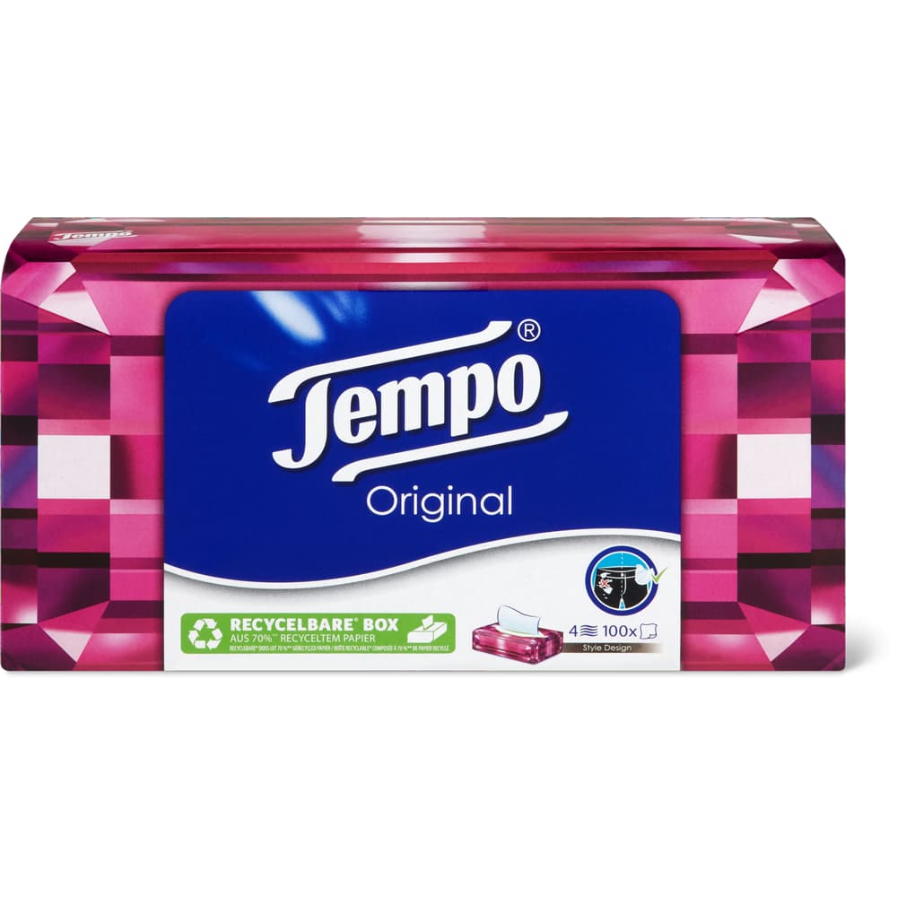 Tempo Original · Tissues · 100 sheets, 4 ply • Migros