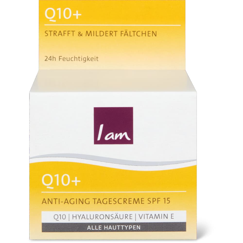 I am · Anti-age day cream · SPF15 • Migros