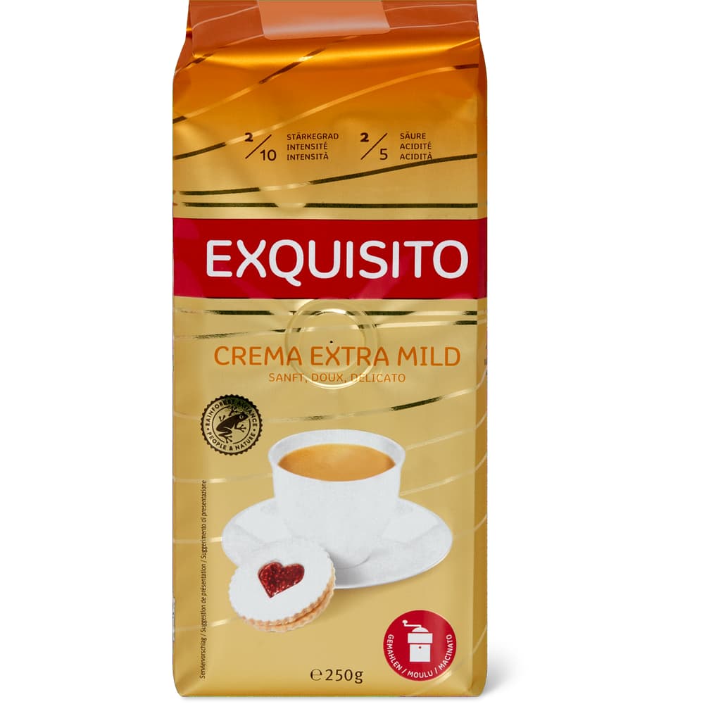 Exquisito · Ground coffee · Crema Extra Mild • Migros
