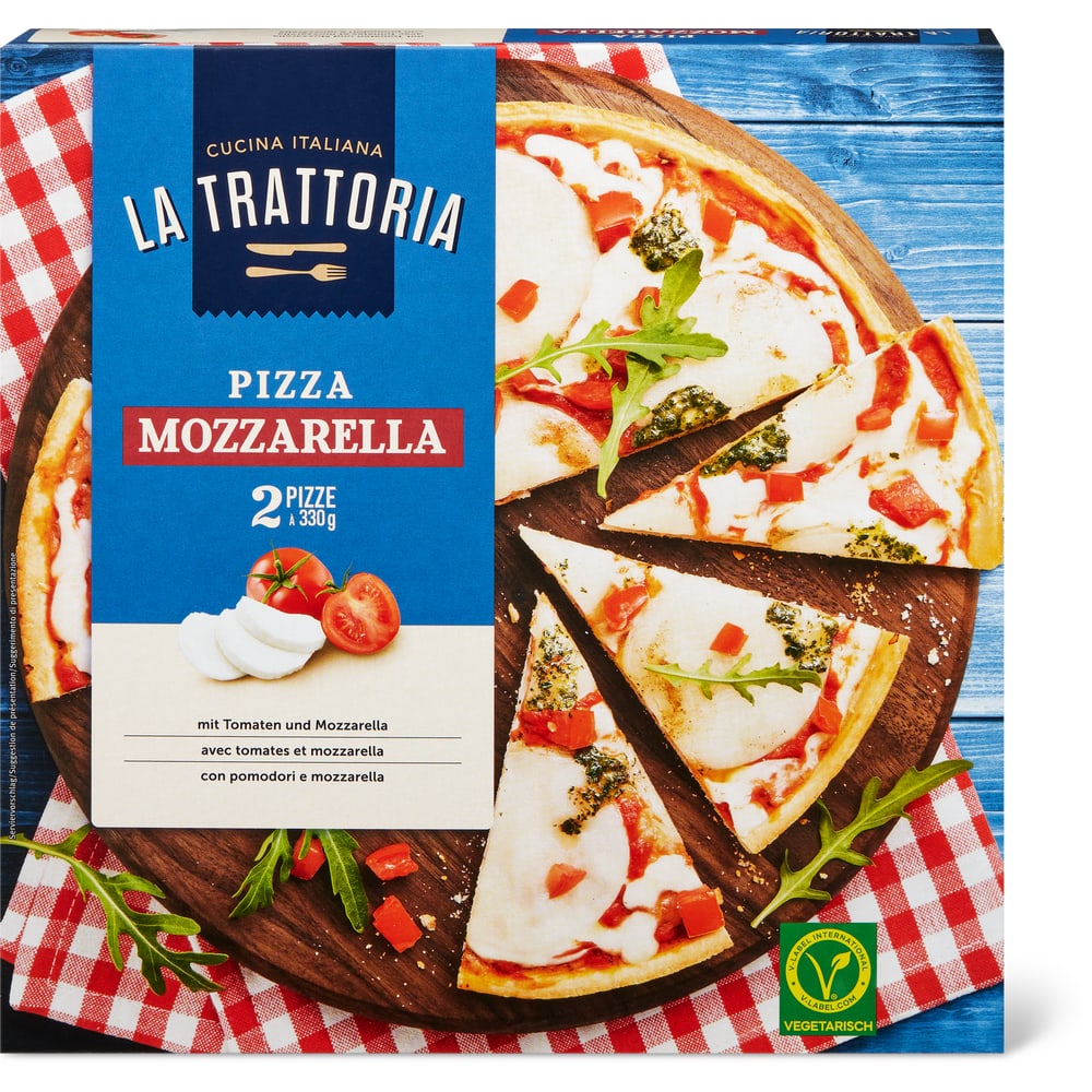 La Trattoria · Pizza · mit Mozzarella und Tomaten • Migros