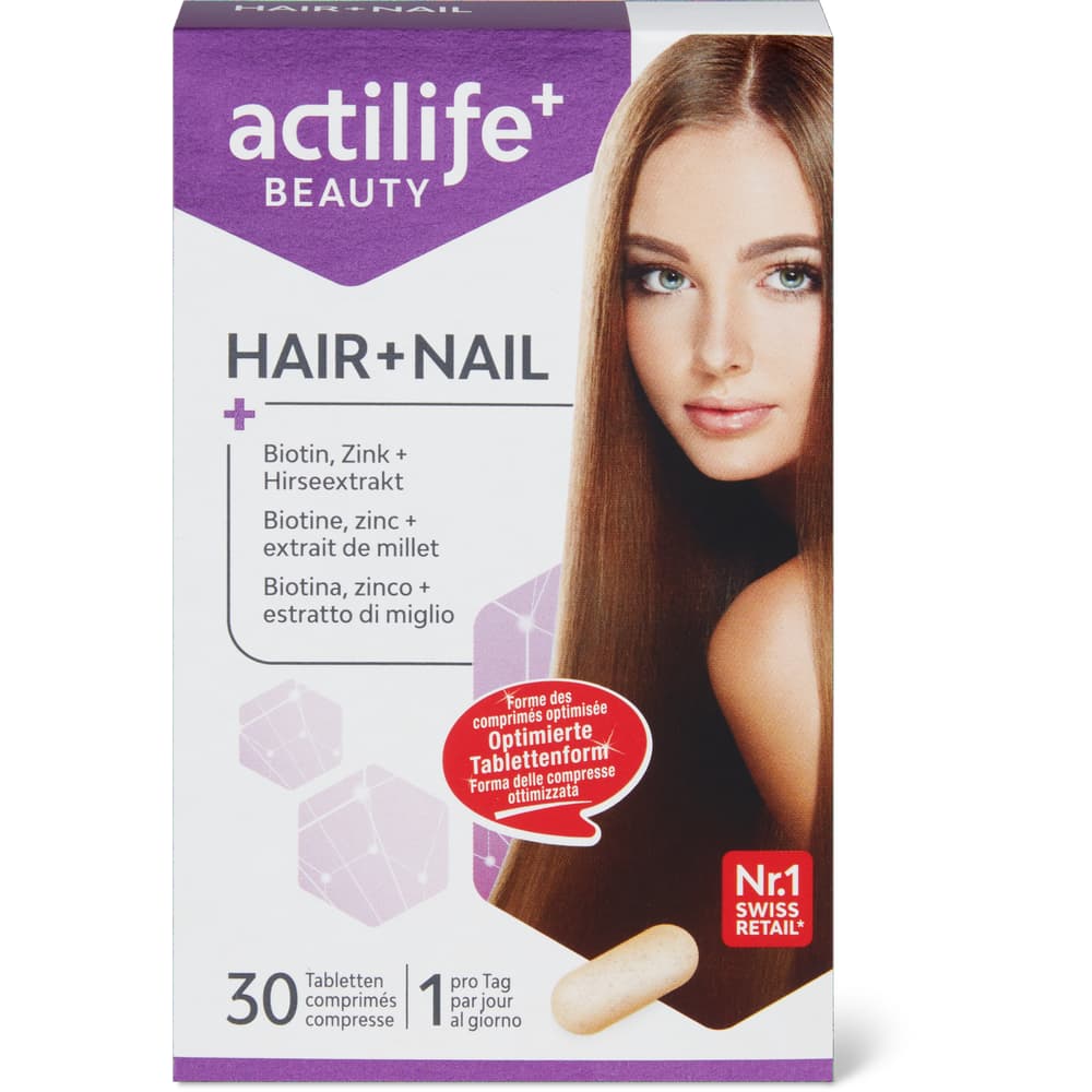 Actilife Beauty · Tablets · Hair+Nail • Migros