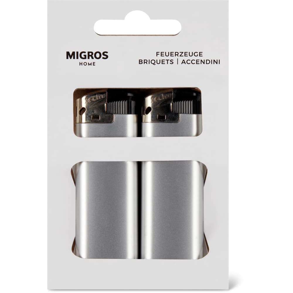 Migros Home · Electronic Lighter · Silver • Migros