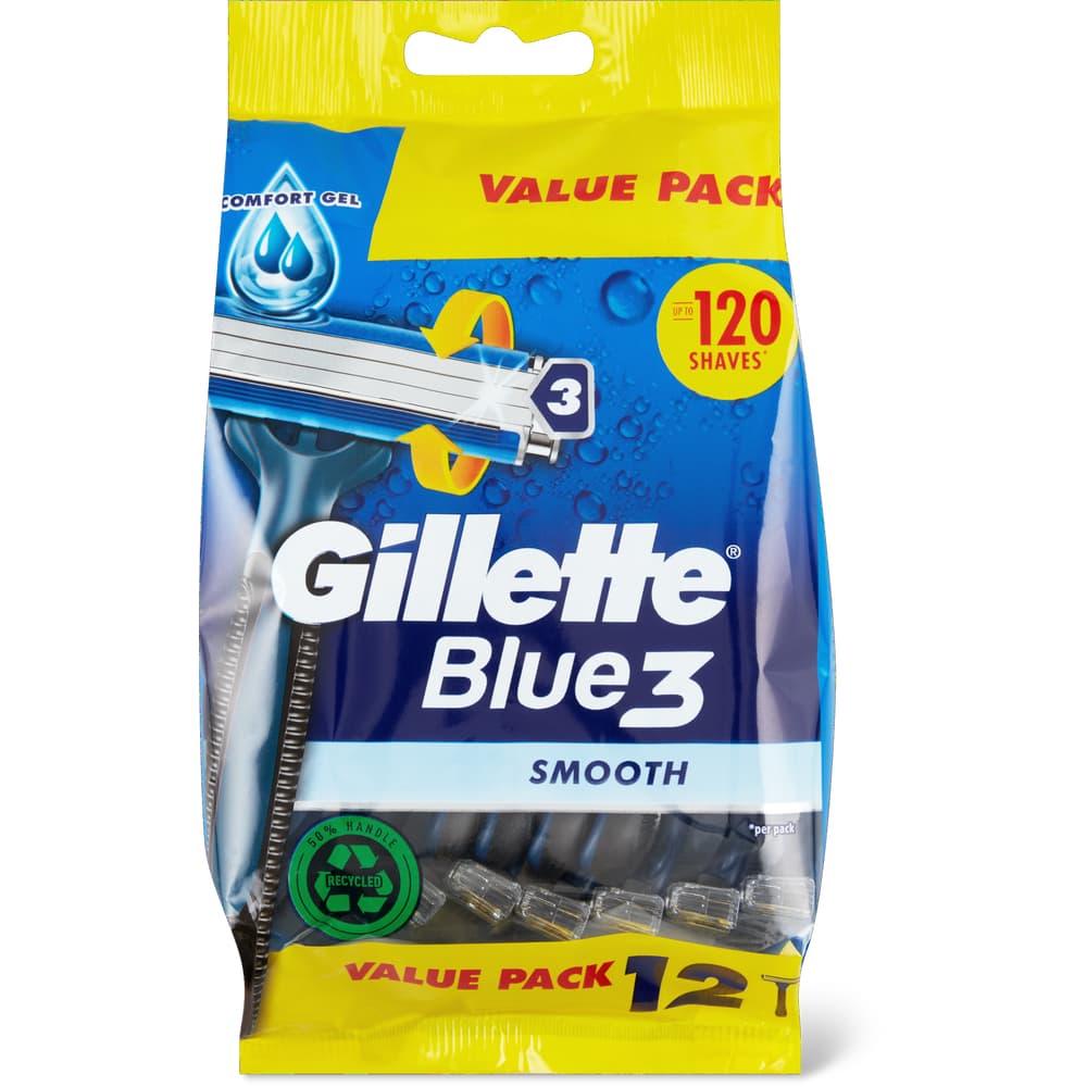 Gillette Blue 3 · Disposable razors · 3 blades • Migros