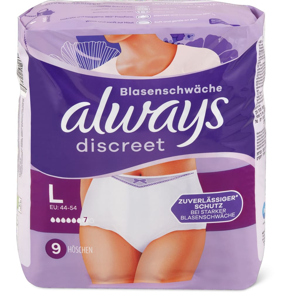 Always Discreet · Extra-Absorbent Pants · Size L • Migros