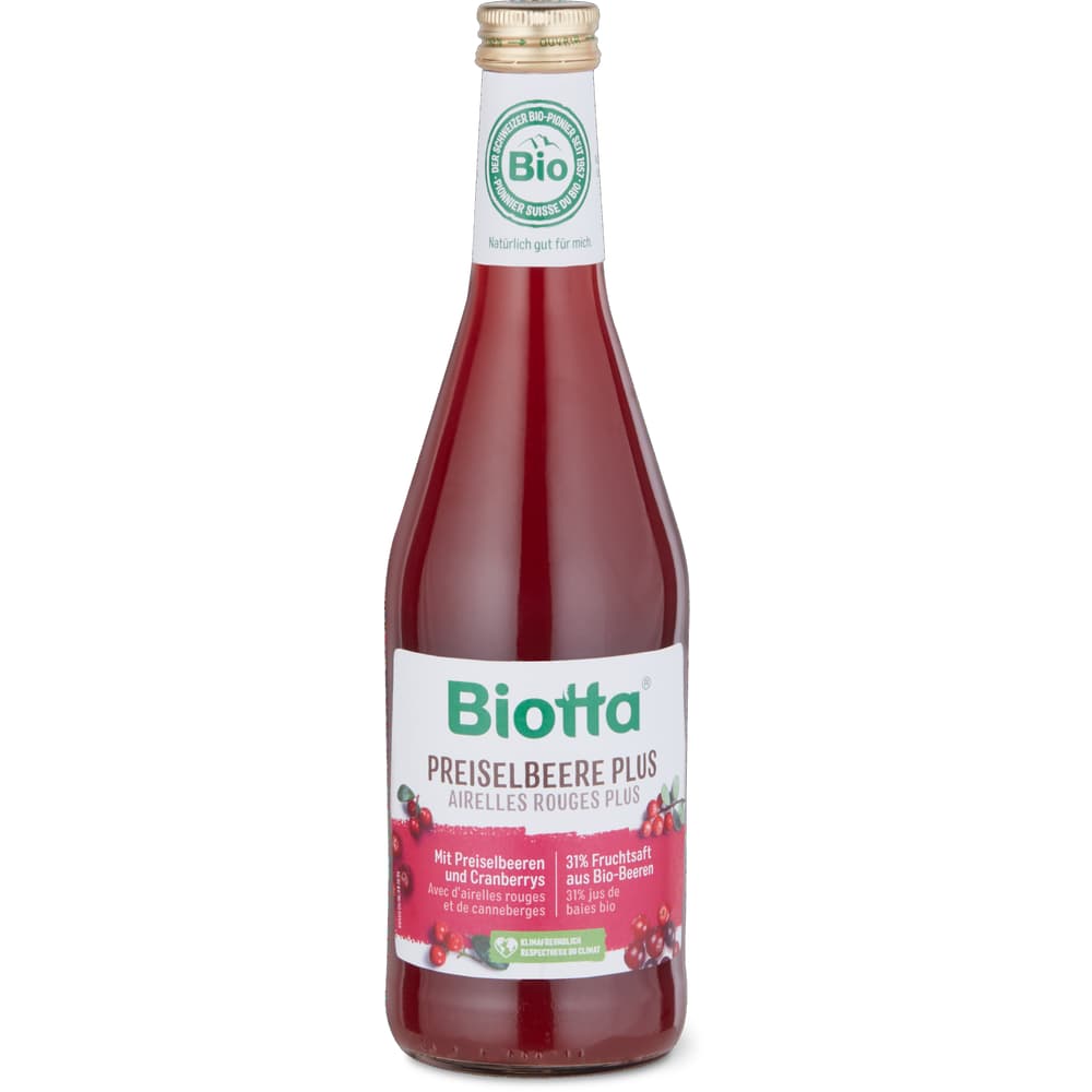 Biotta · Preiselbeersaft · mit Teeauszug und Agavenkonzentrat • Migros ...