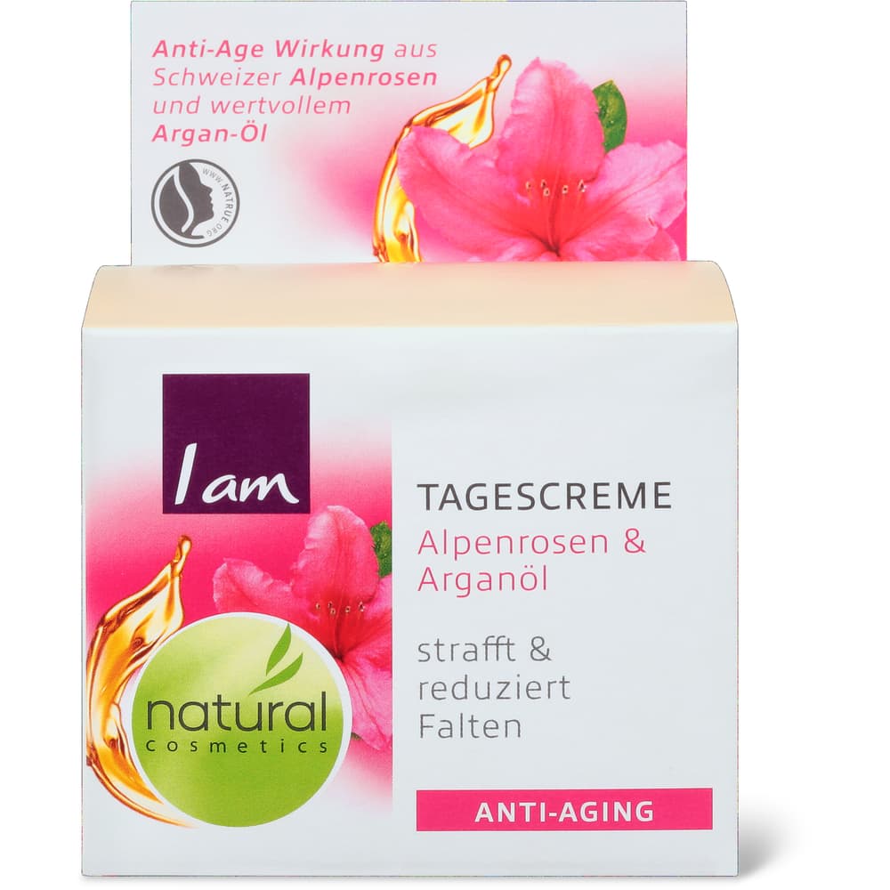 I am Natural Cosmetics · Anti-Age Tagespflege · Alpenrosen und Arganöl ...