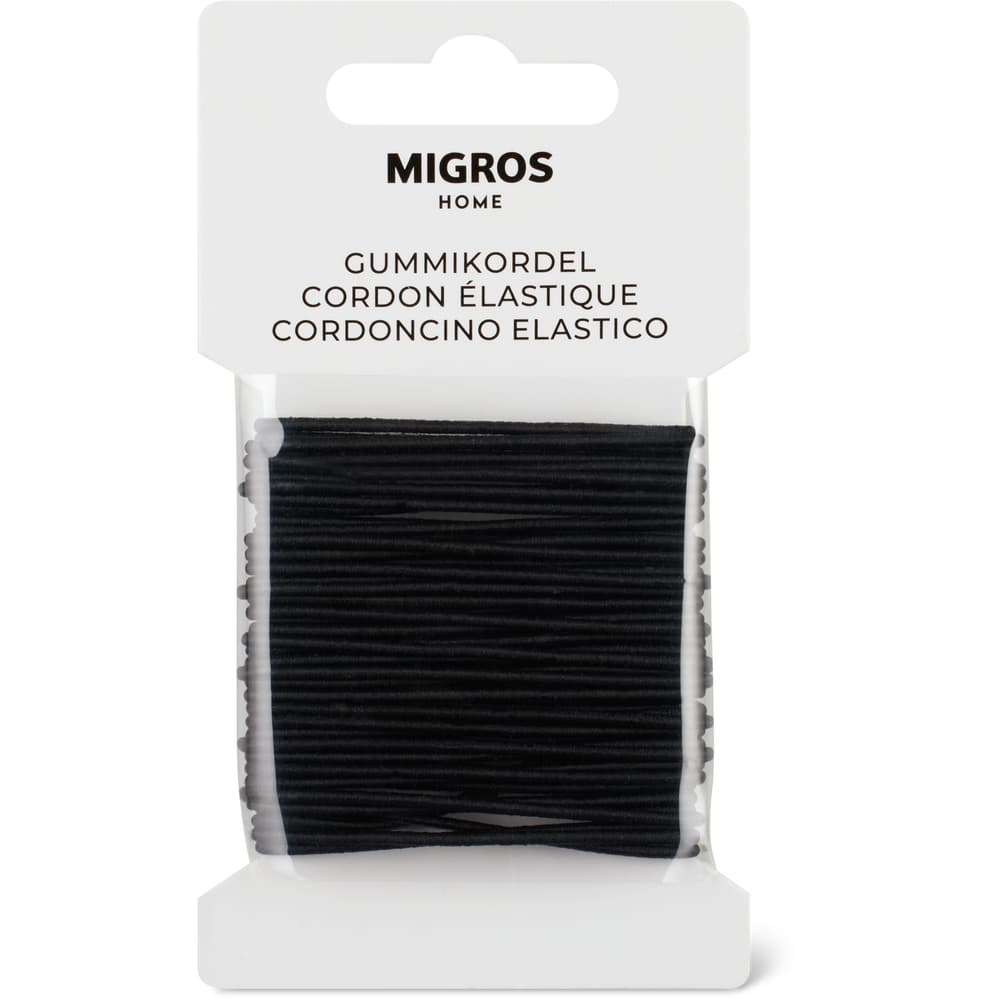 MIGROS HOME · Cordon en caoutchouc, noir • Migros