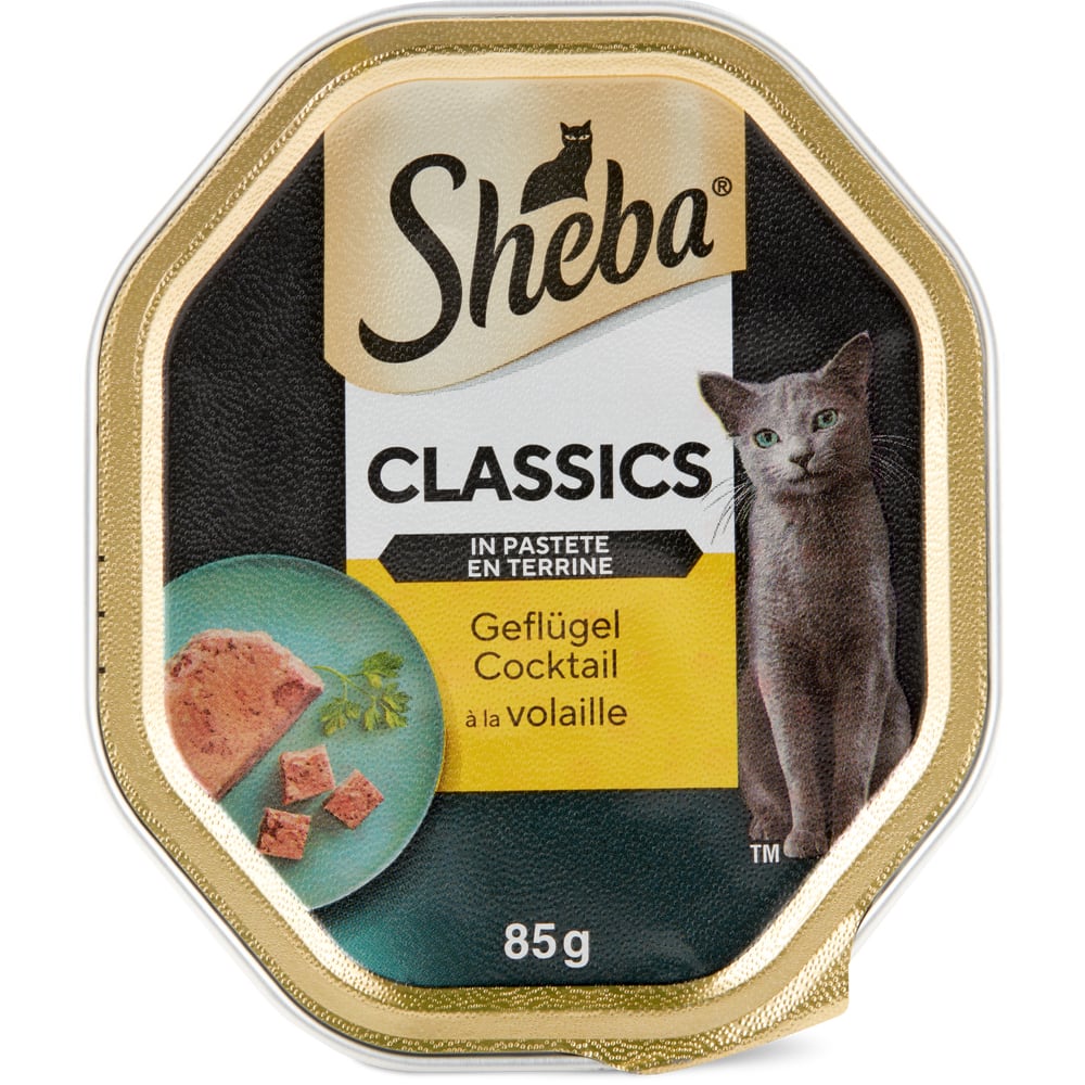 Sheba Classic · Poultry in pâté · with chicken • Migros