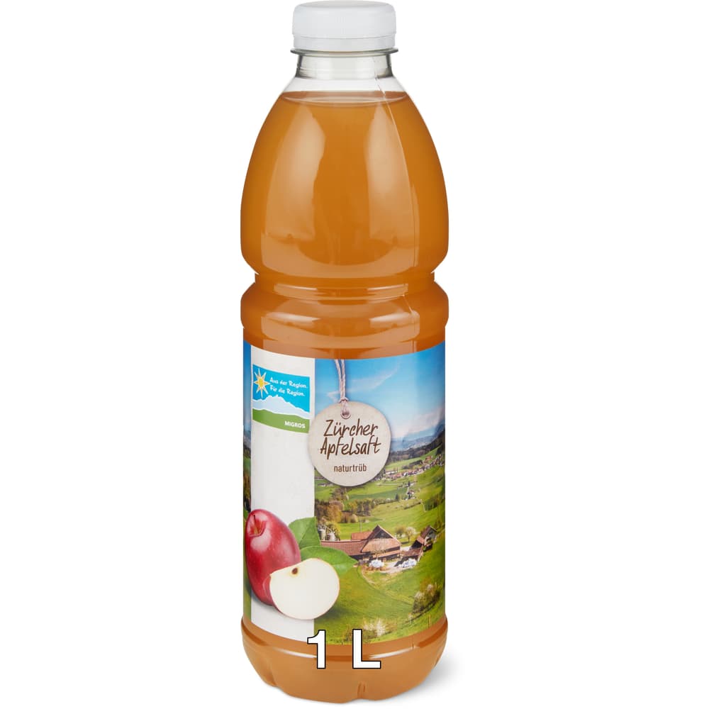 Zurich apple juice · Aus der Region, naturally cloudy, pressed • Migros