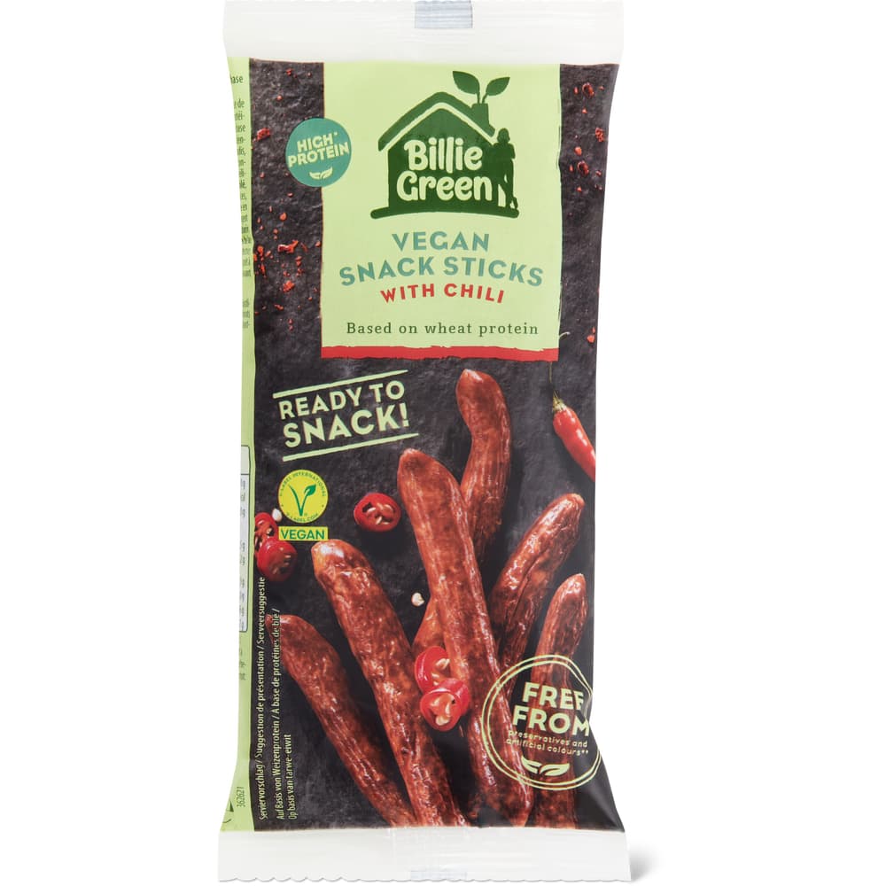 Billie Green · Billie Green vegan Snack Sticks chili • Migros