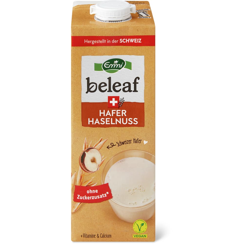Emmi beleaf IP-SUISSE · Oat and hazelnut drink · UHT - Vegan • Migros Online