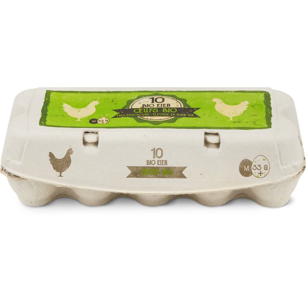 Eier · Bio, 53+, Import, Freiland • Migros