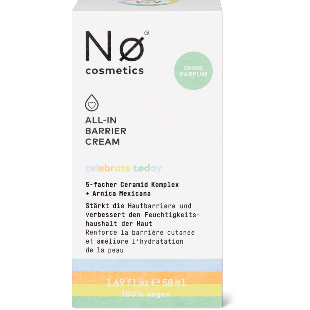 No Cosmetics Celebrate Today · All-in barrier cream · strengthens the ...